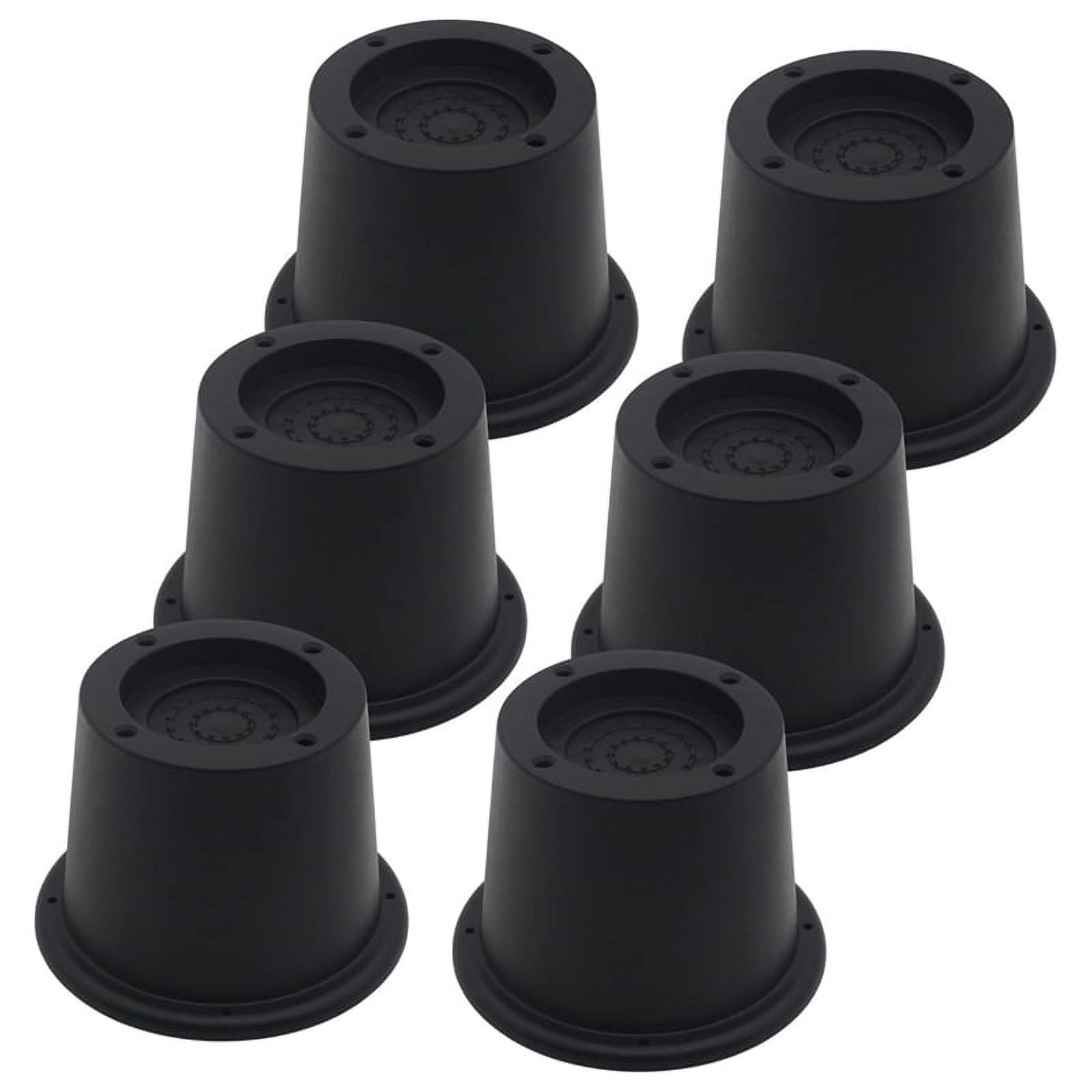 6Pack Furniture Risers Black Bed Risers 2.3 Inch,Bed Lifts Risers for ...