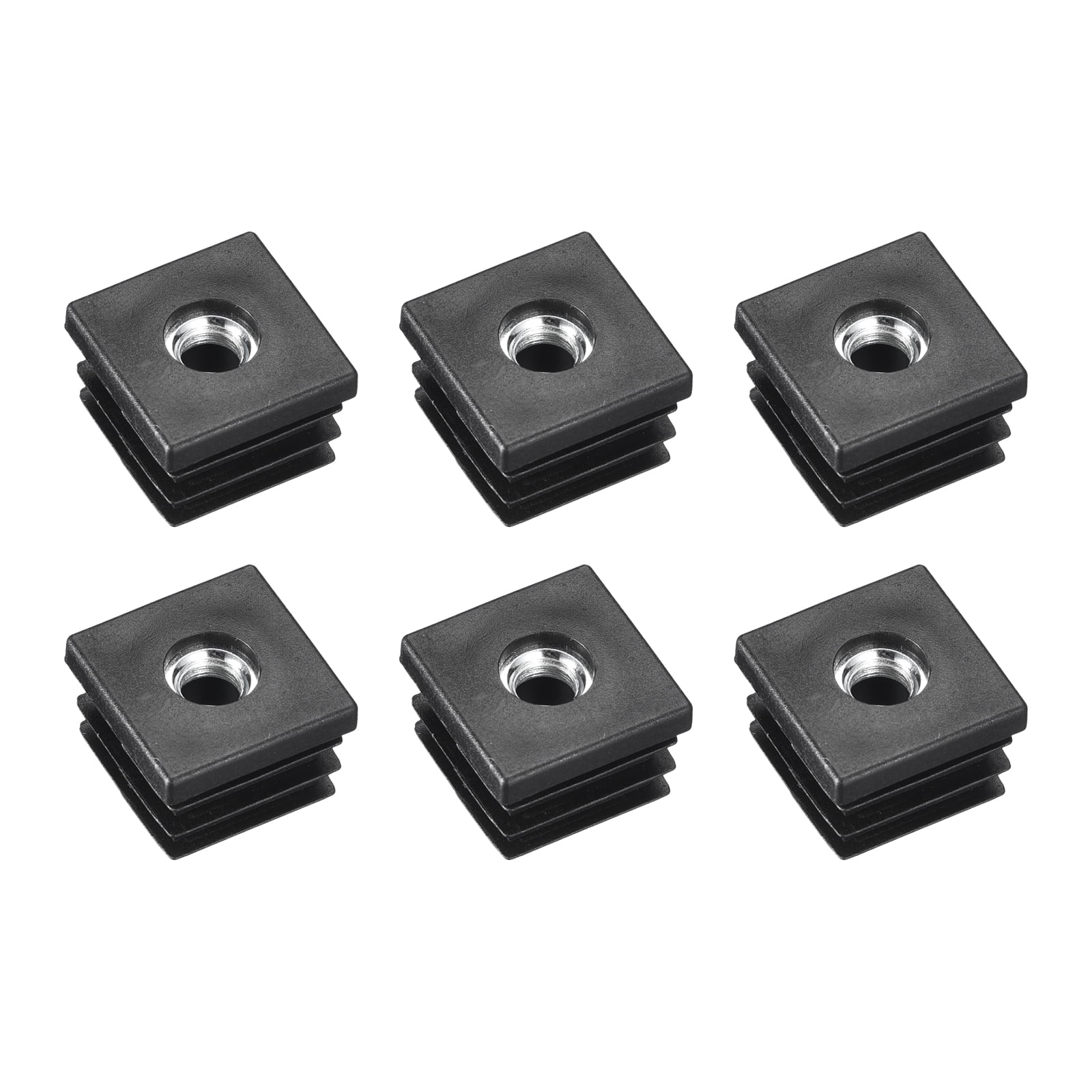 6Pack Inserts for Square Tubes with M8 Thread, for 0.98"x0.98" OD ...
