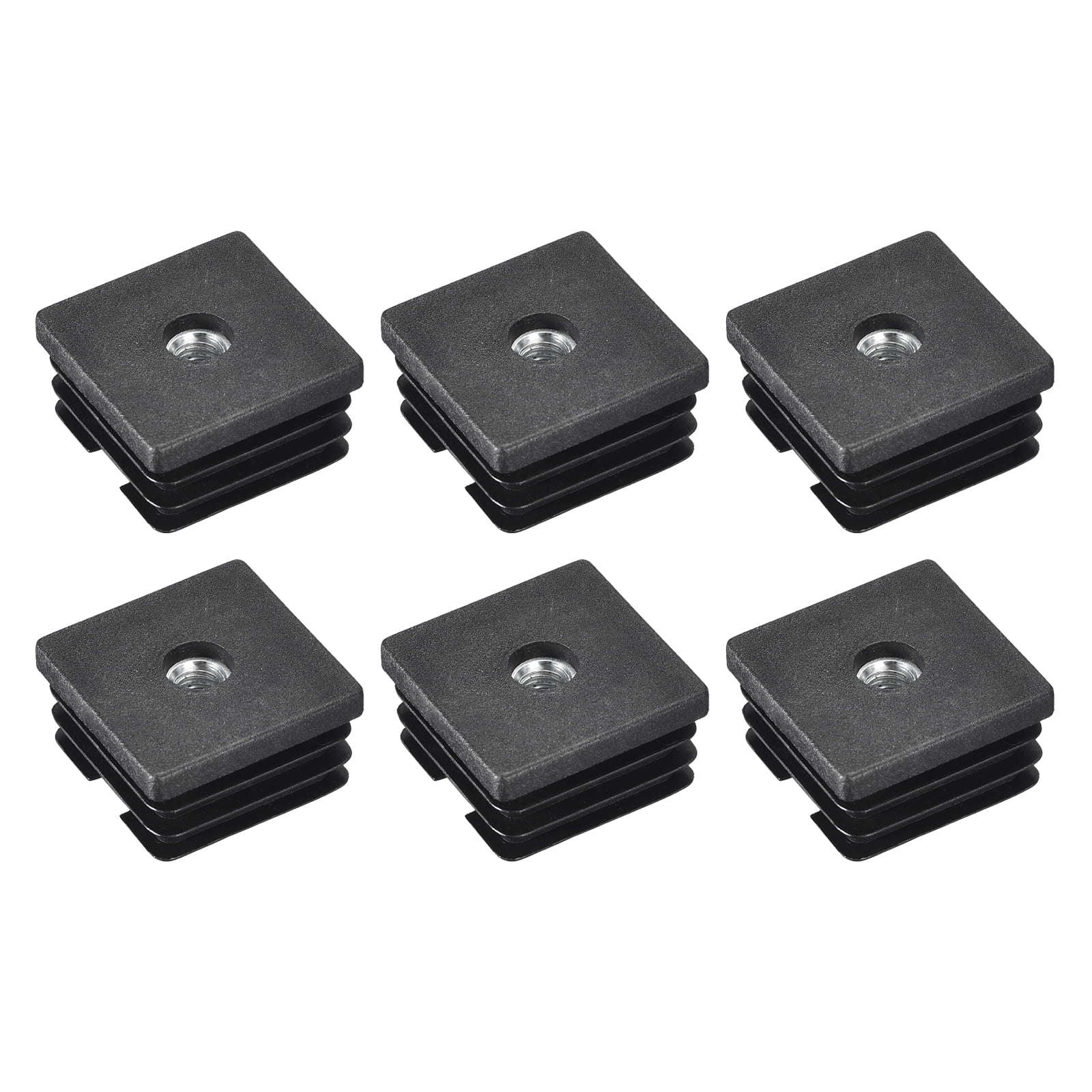 6Pack Inserts for Square Tubes with M8 Thread, for 1.5"x1.5" OD Square ...
