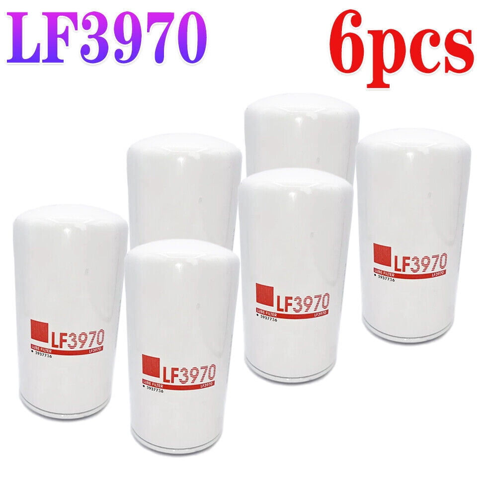 6Pack LF3970 Oil Filter Fuel Water Separator Filter For Cummins ISB ...