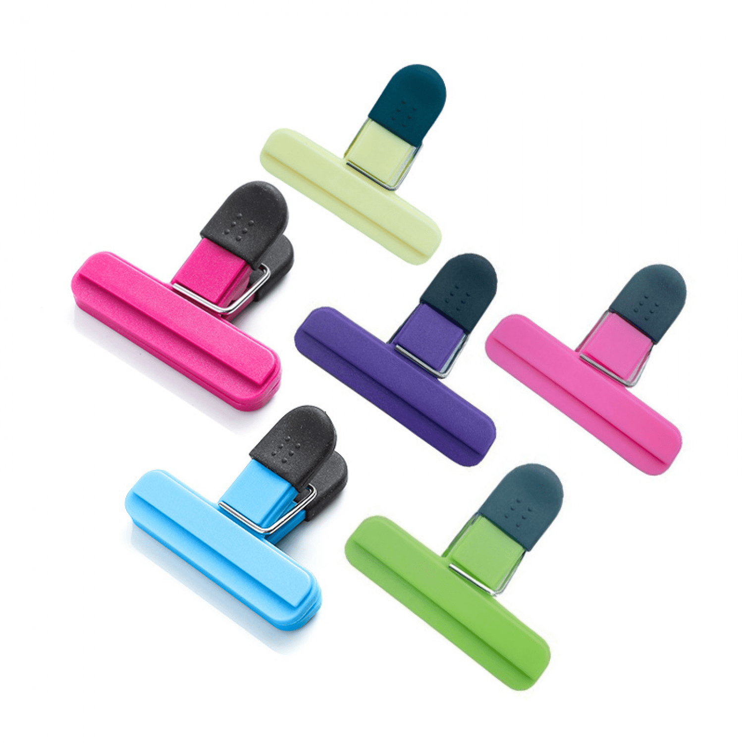 6Pack Large Chip Clips - Assorted Color 6inch Chip Bag Clips Plastic ...