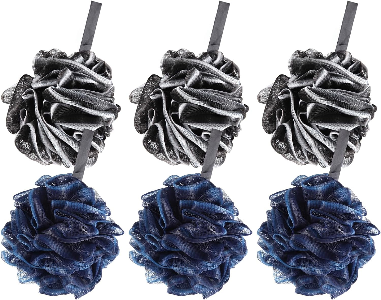 6Pack Loofah Sponge, Loofa Exfoliating Back Bath Sponge Shower Scrubber ...