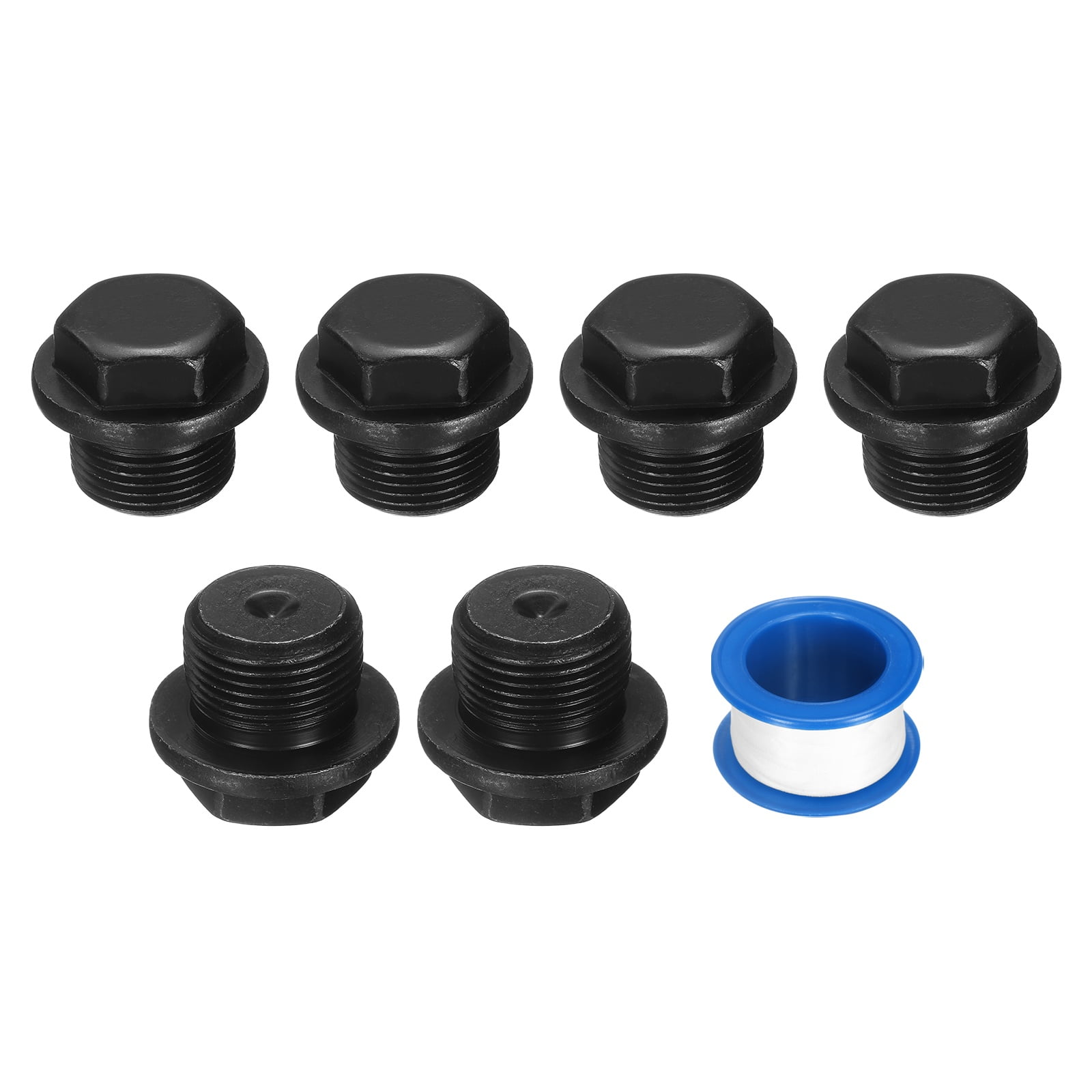 6Pack M22x1.5 Outer Hex Head Male Thread Socket Pipe Fitting Plugs ...