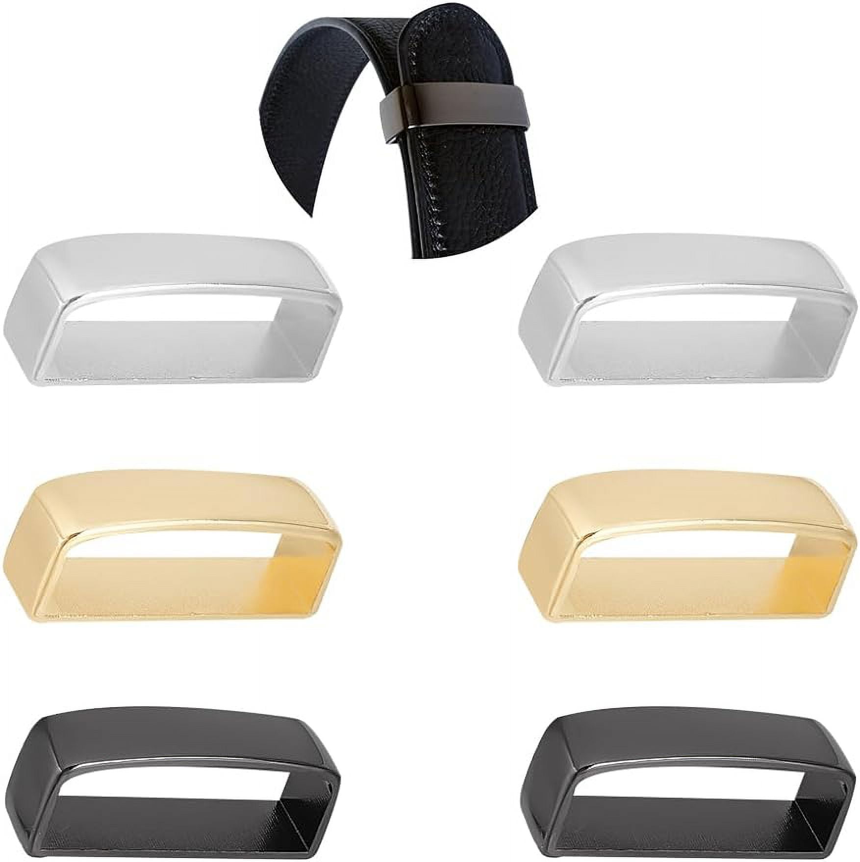 6Pack Metal Belt Loop Keeper 3 Colors Alloy Men's Belt Buckles 1.4-1.55 ...