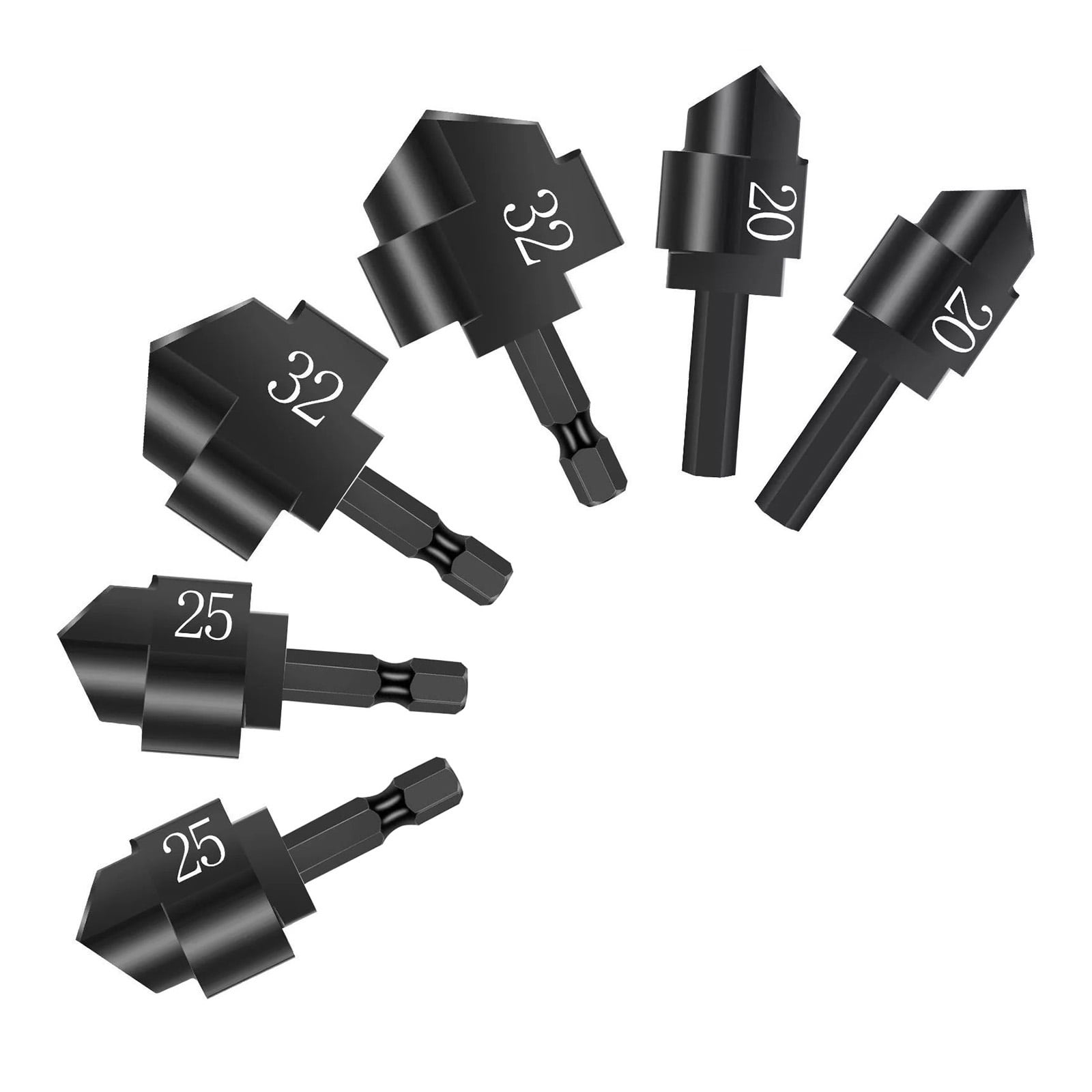 6Pack PPR Lifting Stepped Drill Bit Reamer Drill for Water Pipe 20mm ...