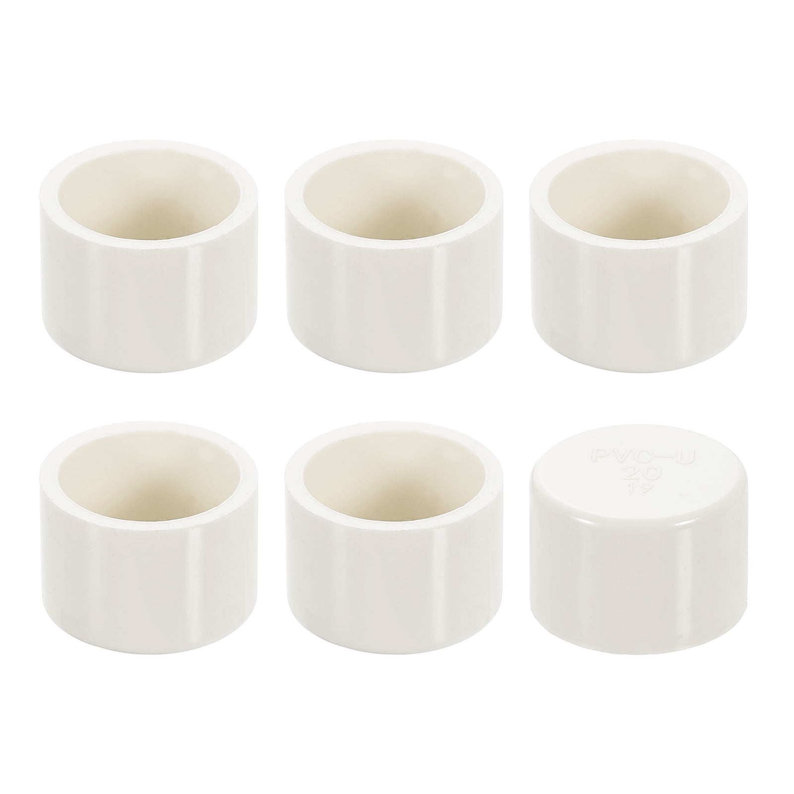 6Pack PVC Pipe End Cap Fitting, 0.8" Furniture Grade Pipe End Cap Plug ...