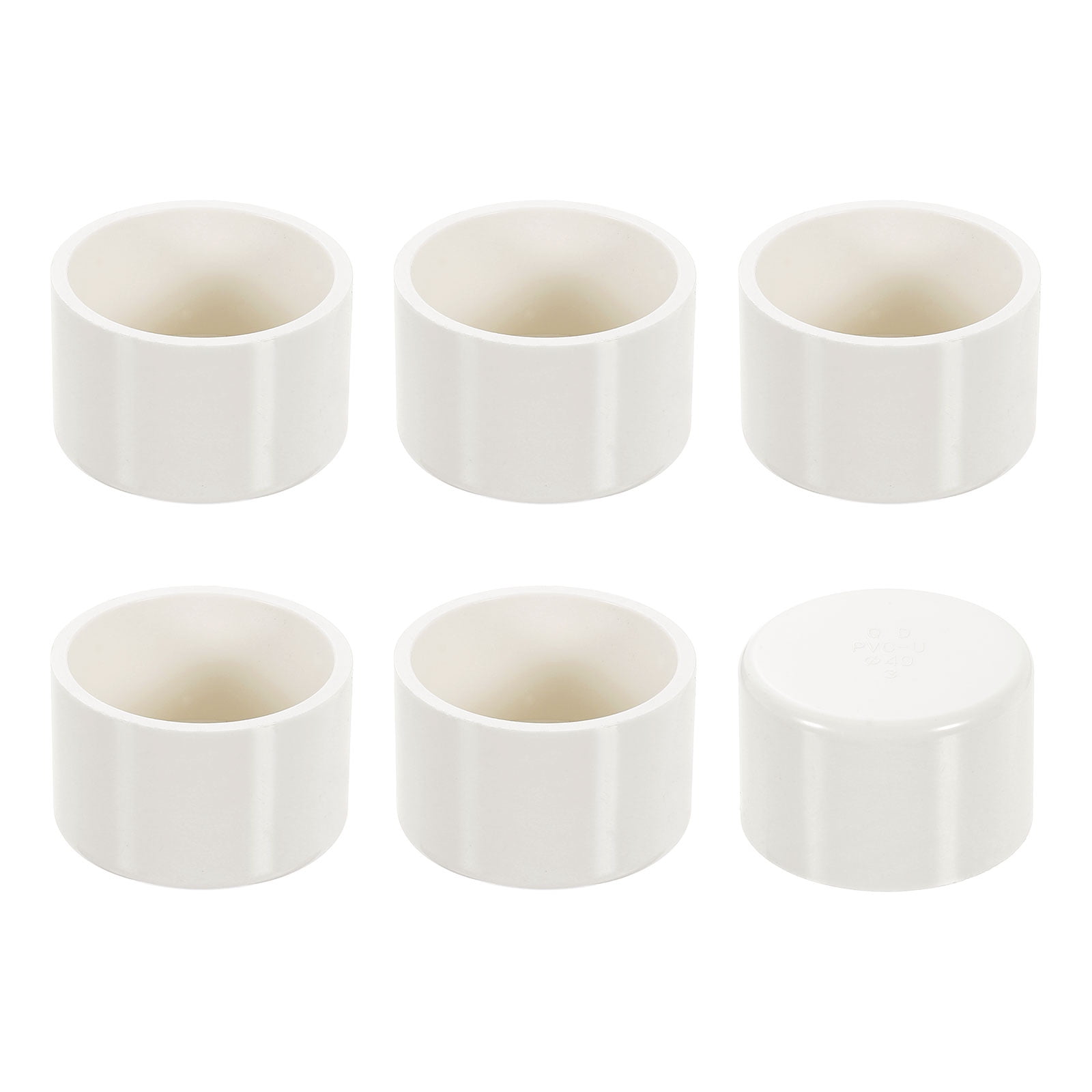 6Pack Pipe End Cap Fitting, 1.6" Furniture Grade Pipe End Cap Plug ...