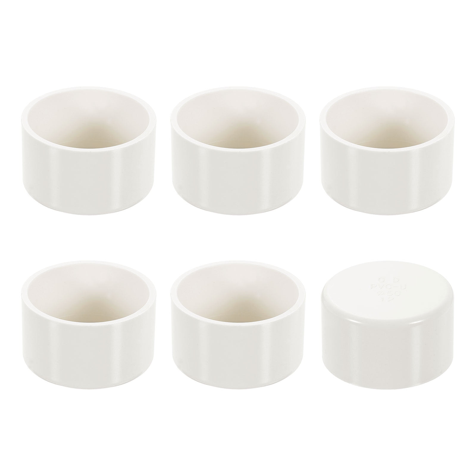 6Pack Pipe End Cap Fitting, 2" Furniture Grade Pipe End Cap Plug ...