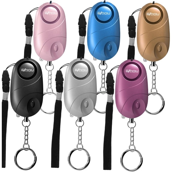 6Pack Personal Alarm Siren Emer ncy Self Defense Security with LED ...