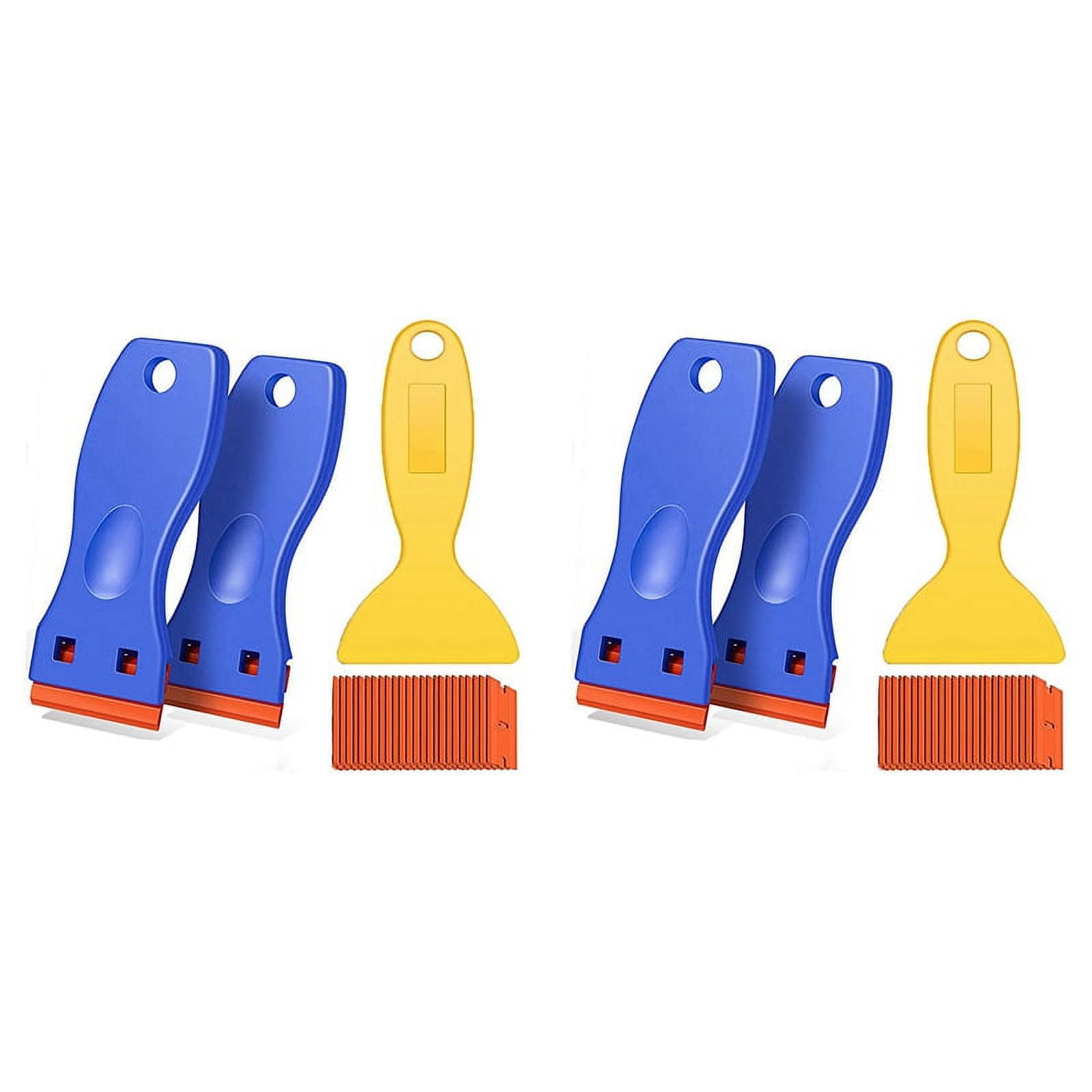 6Pack Plastic Blades Scraper Tool Sticker Removal Scraper for Cleaning ...