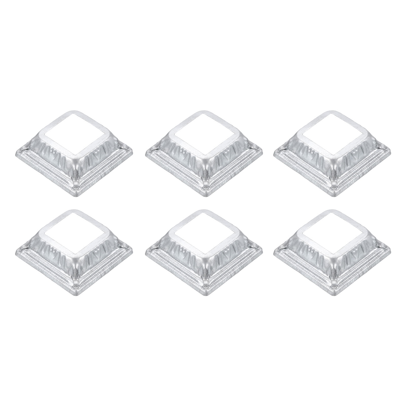 6Pack Post Base Cover, 2.5x2.5 Metal One-Piece Post Skirt Porch Column ...