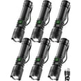 6Pack Rechargeable Flashlights High Lumens, LED Flashlight Rechargeable ...