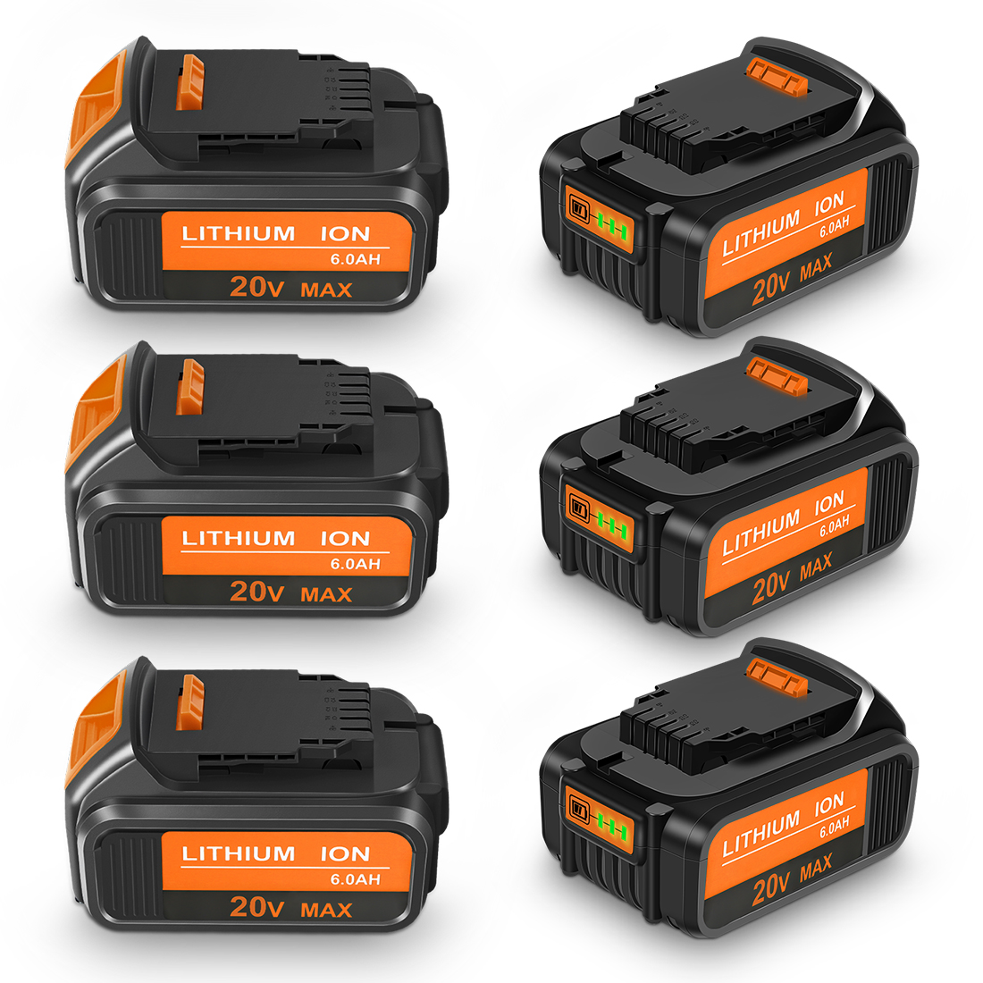 DeWALT Max Compact Lithium-Ion 20V 2Ah Battery DCB203 - Three Pack ...