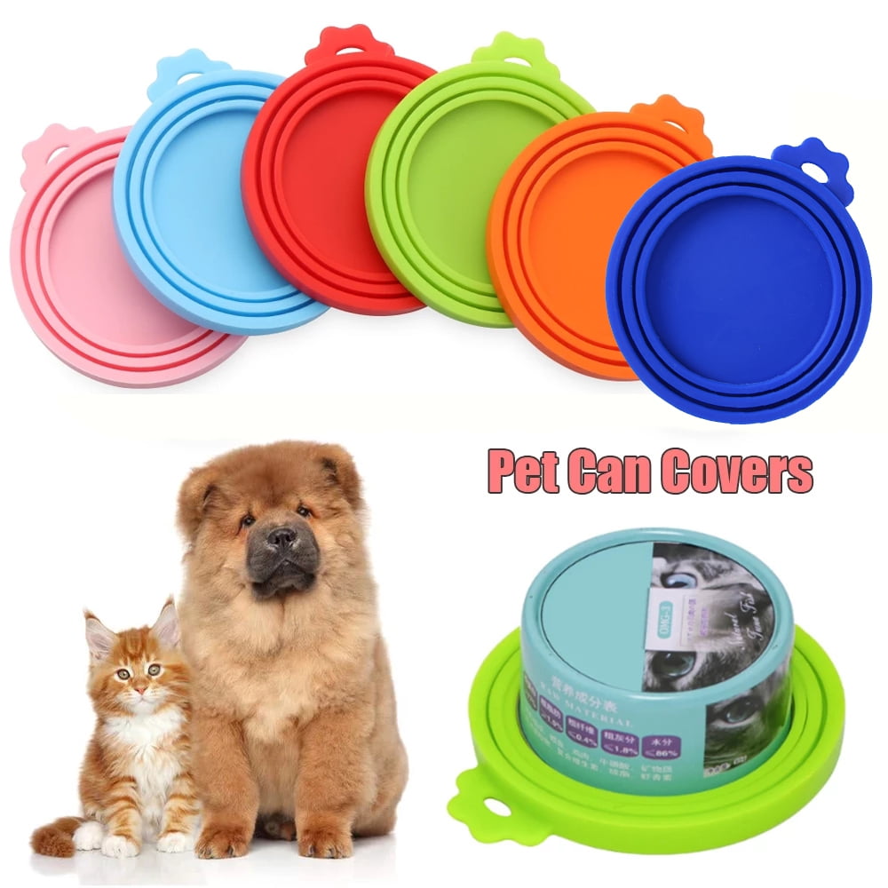 6Pack Reusable Food Storage Lid Keep Food Fresh Pet Tin Box Silicone ...