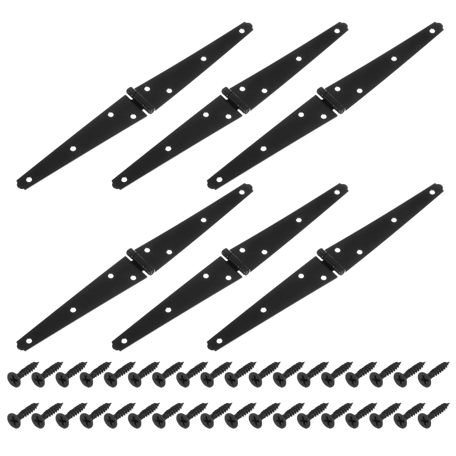 6Pack Strap Hinges, 6 Inch Shed Door Hinges Heavy Duty Gate Hinge Tee ...