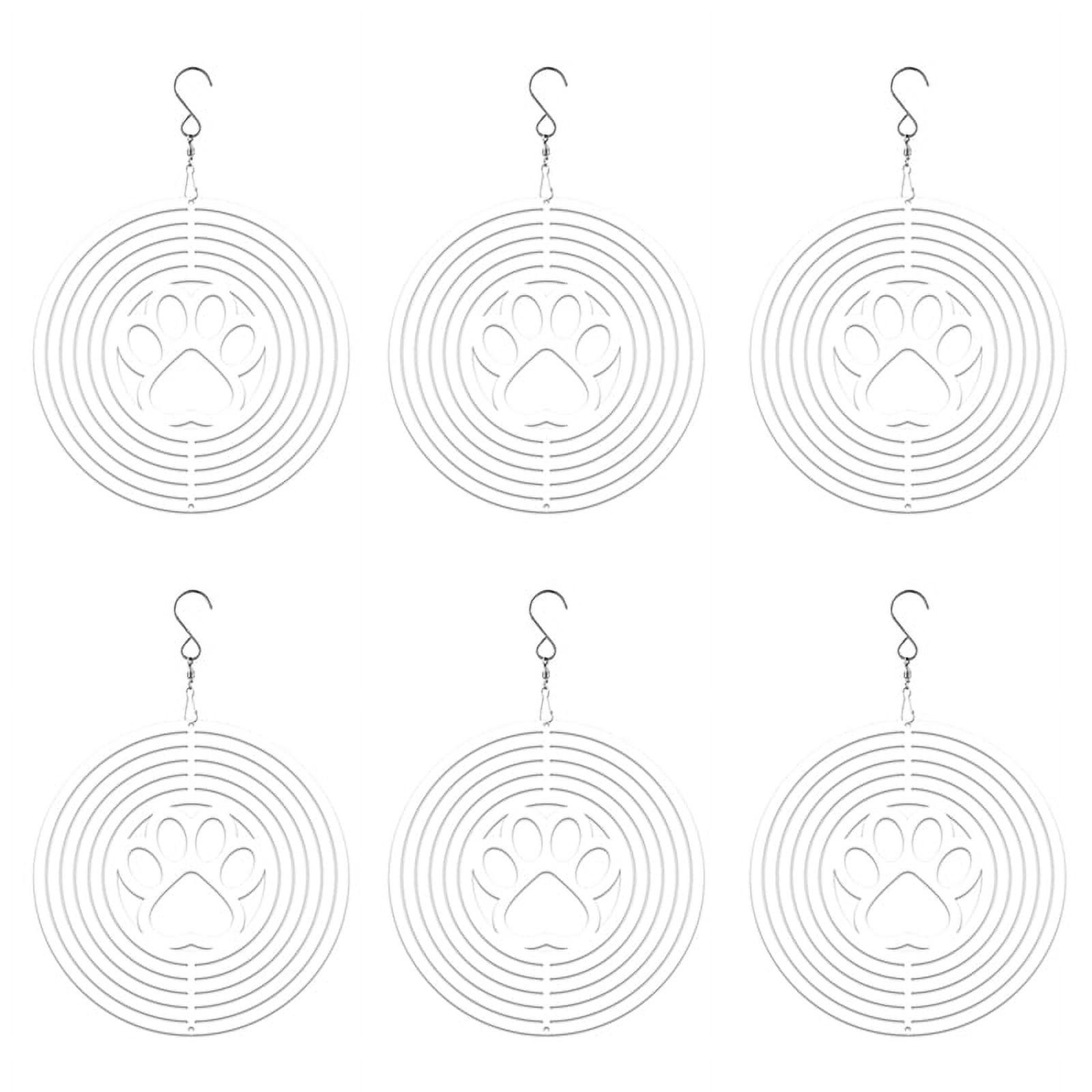 6Pack Sublimation Blanks 8Inch Wind Spinners for Yard and Garden Indoor ...