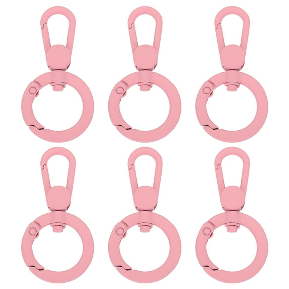 6Pack Swivel Clasp Clip, Spring Snap Hooks Keychain Key Ring, Light ...