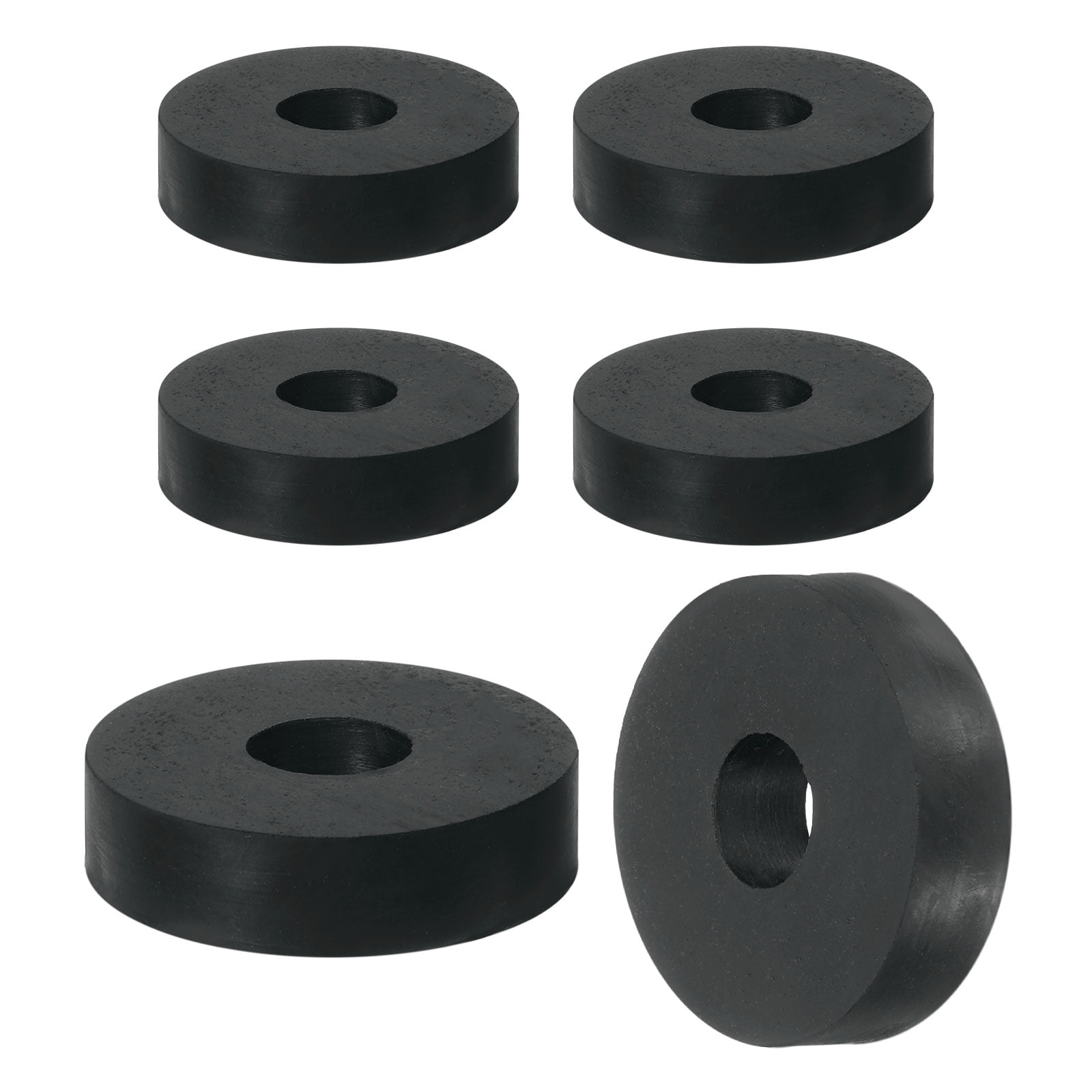 6Pack Thick Rubber Spacer, 1-1/2 Inch OD x 1/2 Inch ID x 3/8 Inch ...