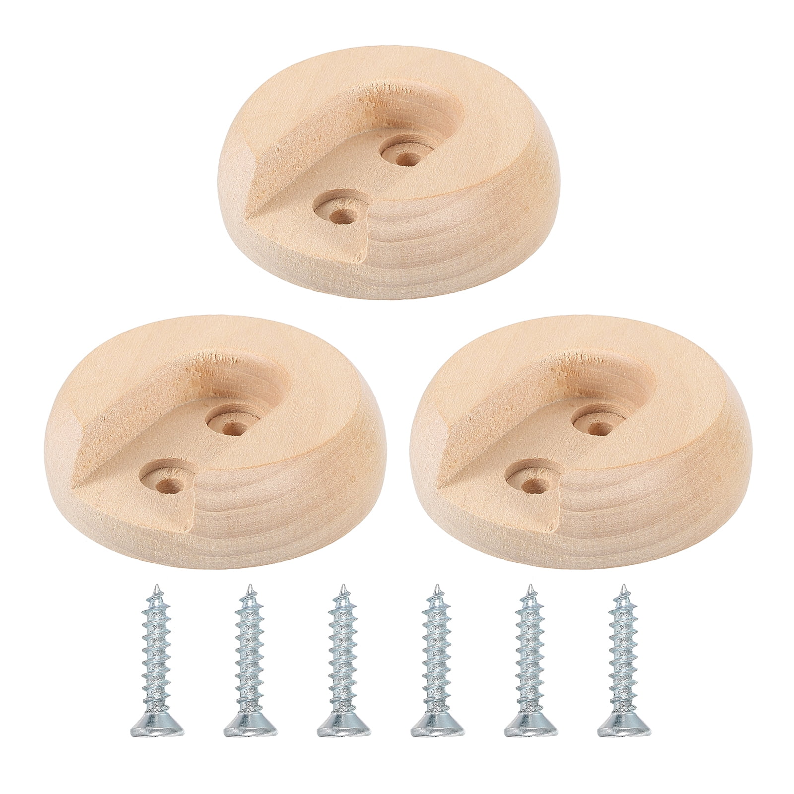6Pack Wooden Closet Rod Holders, Rod Brackets Support with Screws for ...