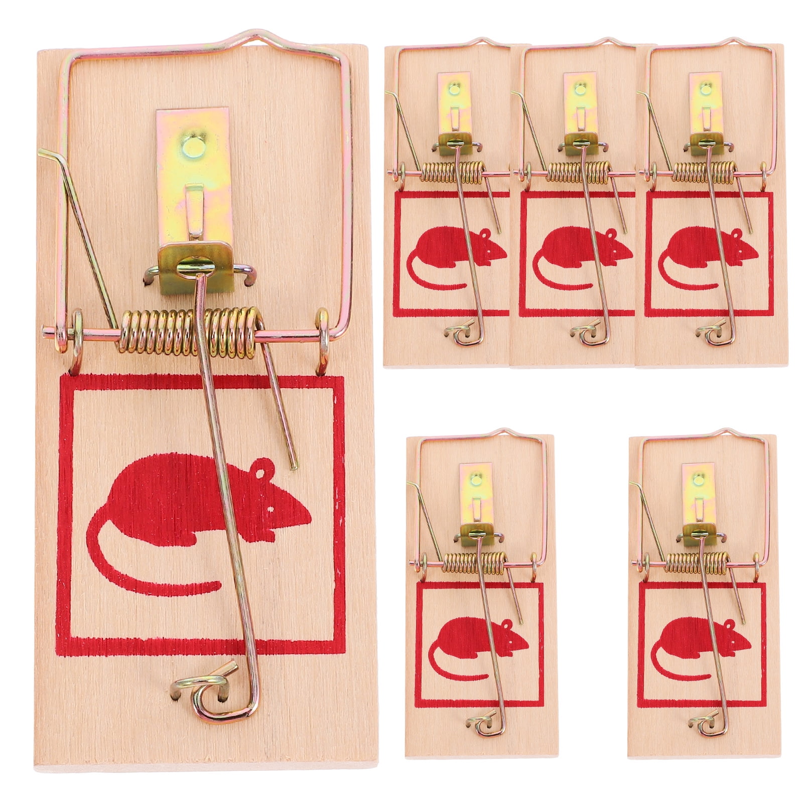 6pcs Wood Snap Rat Traps Reusable Weasel Catch Spring Traps - Walmart.com