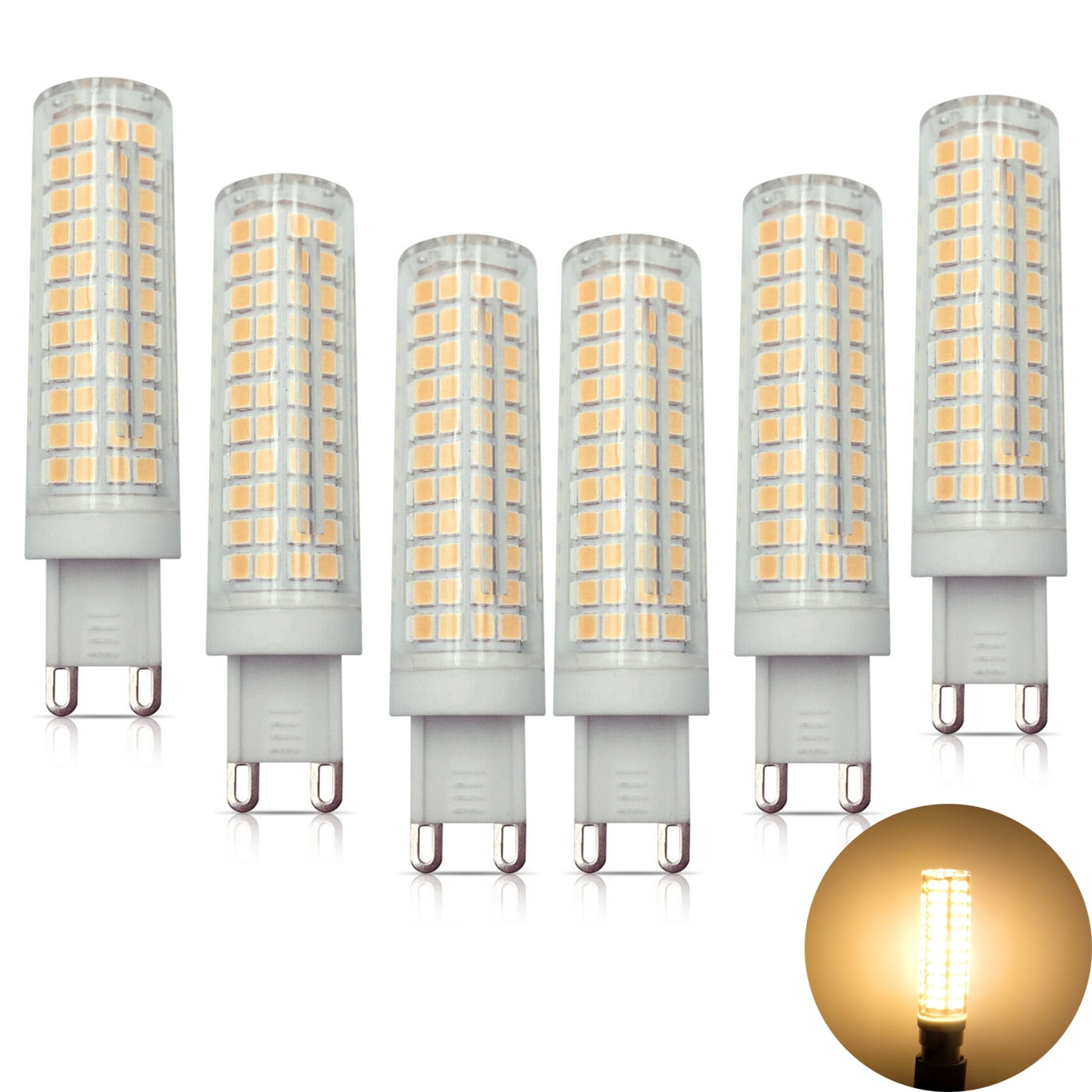 6Pack of G9 136-2835 Warm white SMD LED Bulb Chandelier Lamp Capsule ...