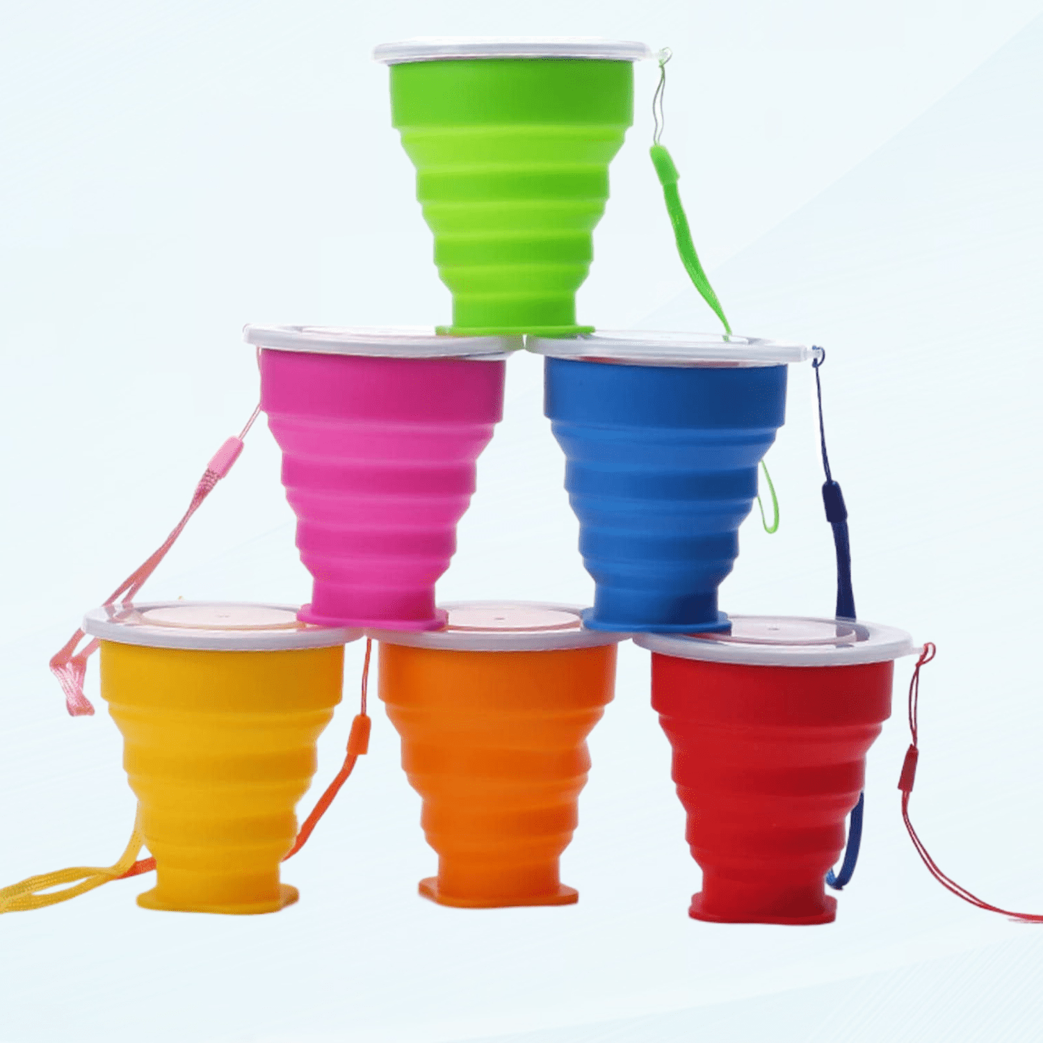 6Packs Outdoor Portable Foldable Water Cup Collapsible Water Cup ...