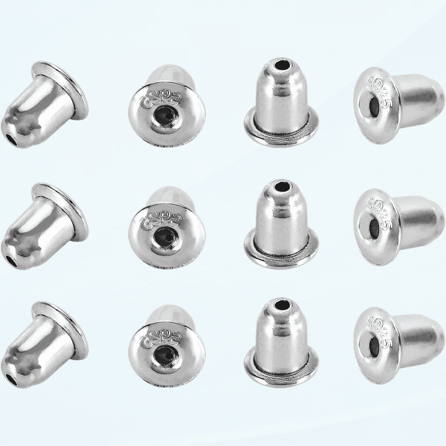 6Pairs/12Pcs Authentic 925 Sterling Silver Earring Backs for Studs ...