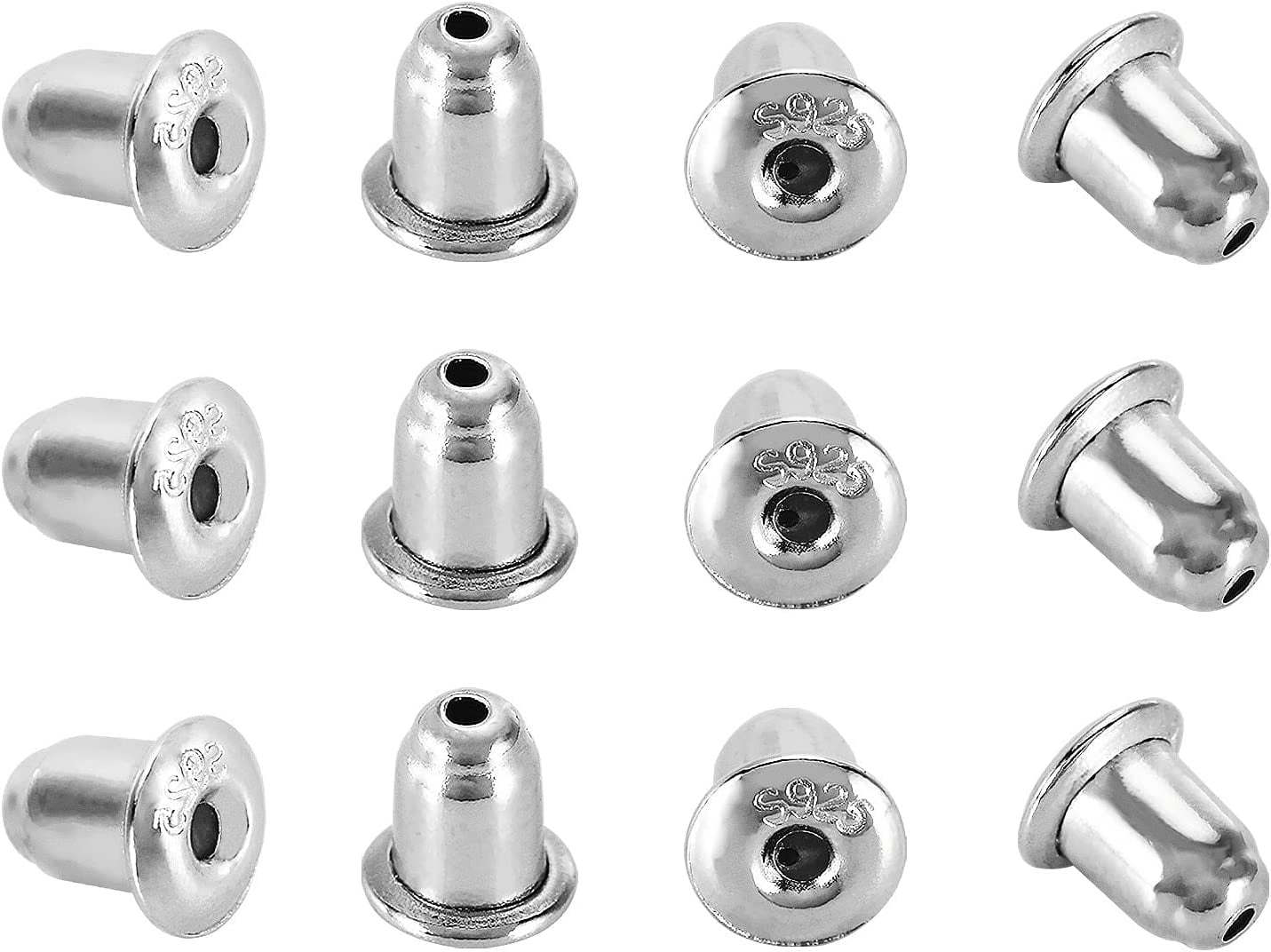 6Pairs/12Pcs 925 Sterling Silver Hypoallergenic Earring Backs, Secure ...