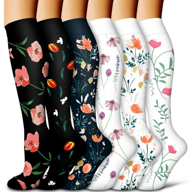 6Pairs Compression Socks for Women and Men - Best for Circulation ...