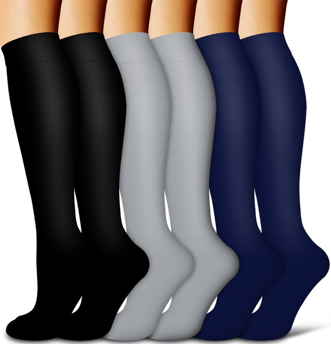 6Pairs Compression Socks for Women and Men - Best for Circulation ...