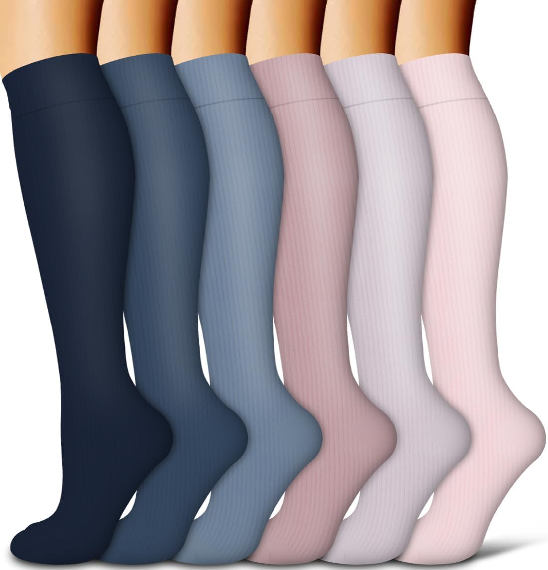 6Pairs Compression Socks for Women and Men - Best for Circulation ...