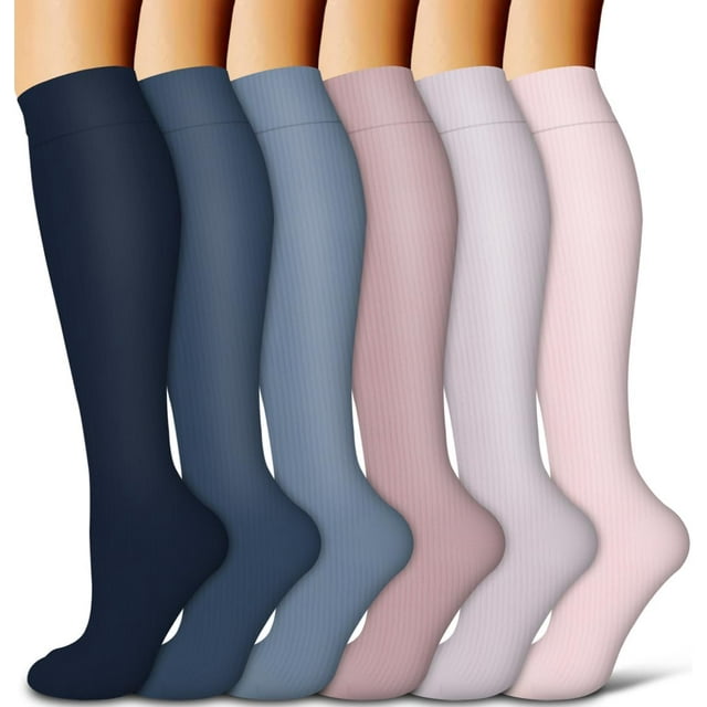 6Pairs Compression Socks for Women and Men - Best for Circulation ...