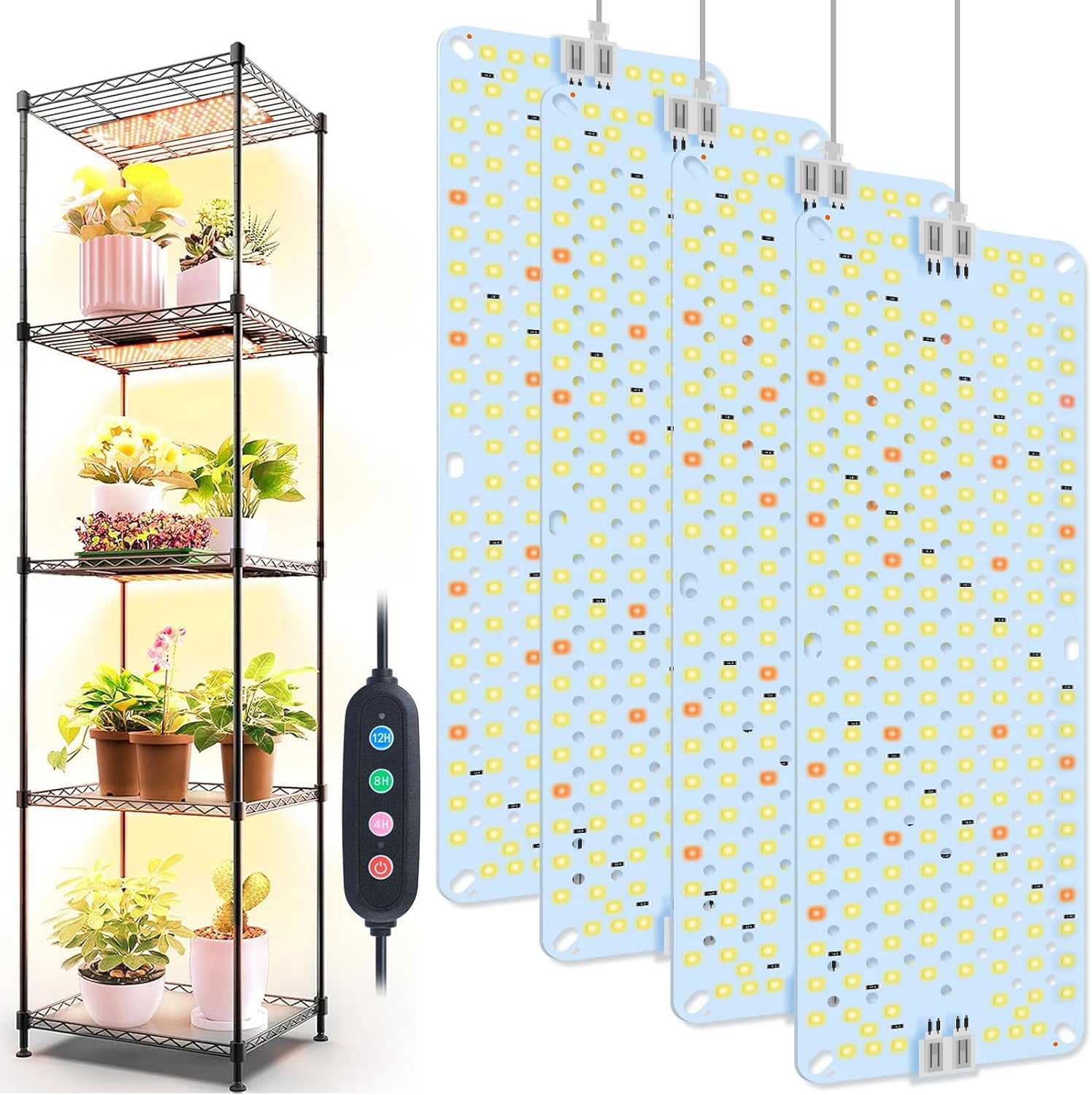 6Panel Grow Lights for Indoor Plants, Seed Starting, Veg, Pot Plants ...
