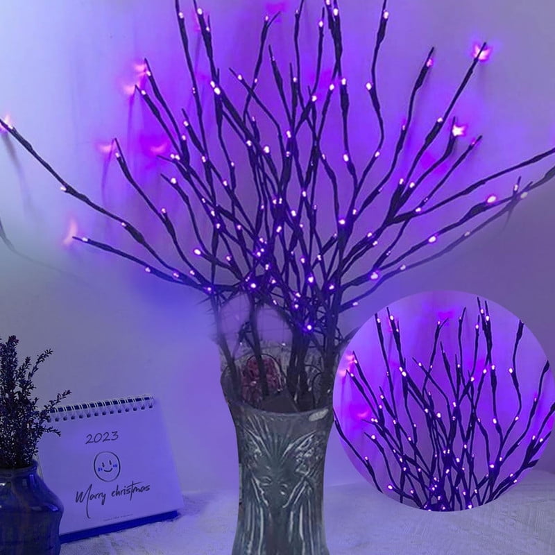 6Pc 20 LED Lighted Branches, Lighted Branches for Vases, Battery ...
