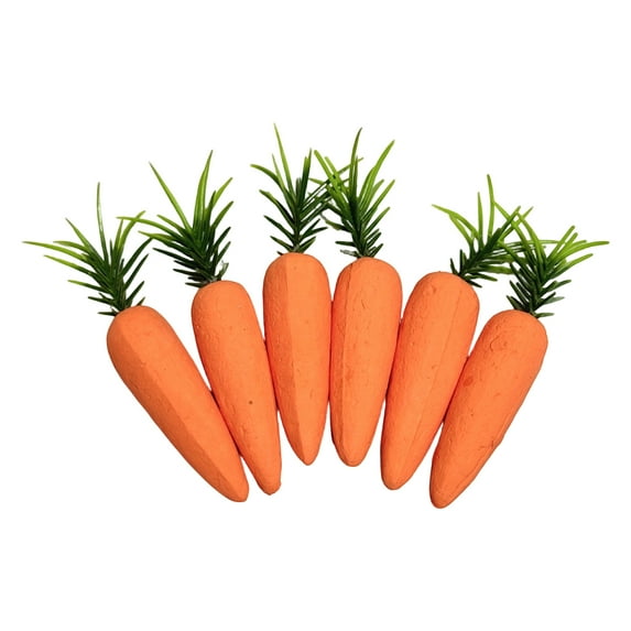 6Pc Easter Shimmering Carrot Decorations, Foam Glitter Carrot Ornaments ...