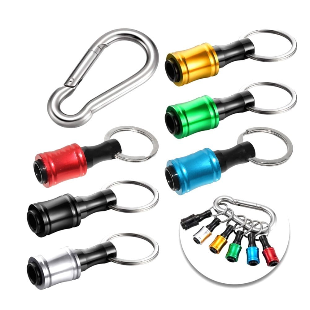 6Pc Hex Shank Screwdriver Bit Holder Extension Bar Tough Keychain ...