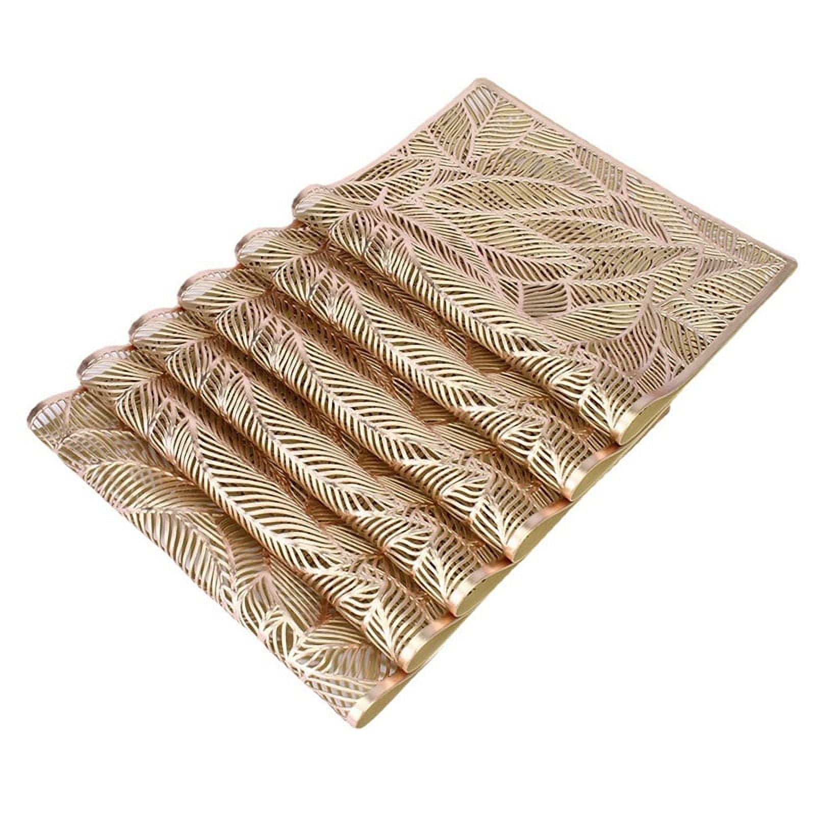 6Pc Rectangular Leaves Insulated Placemats High-End Hotel Dining ...
