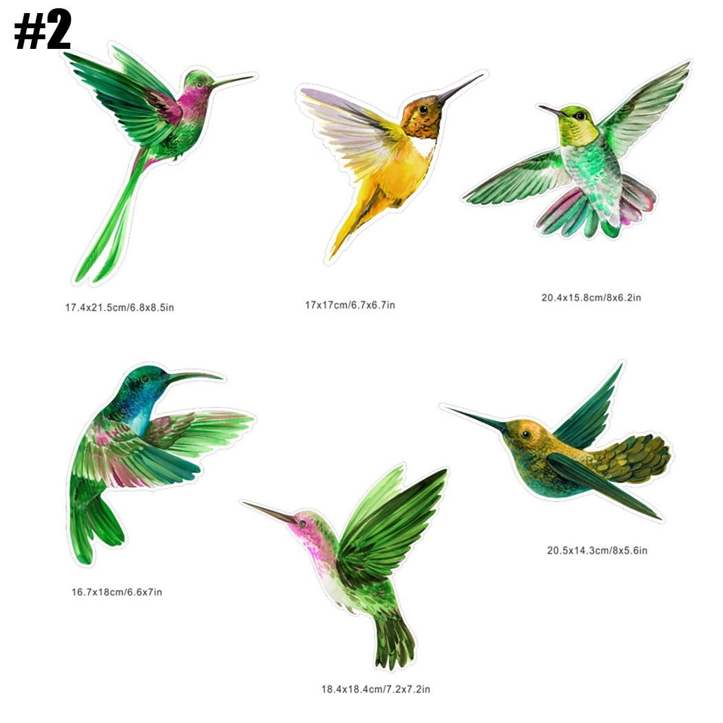 6Pc/SET Birds Static Window Decals for Bird Strikes - Anti-Collision ...
