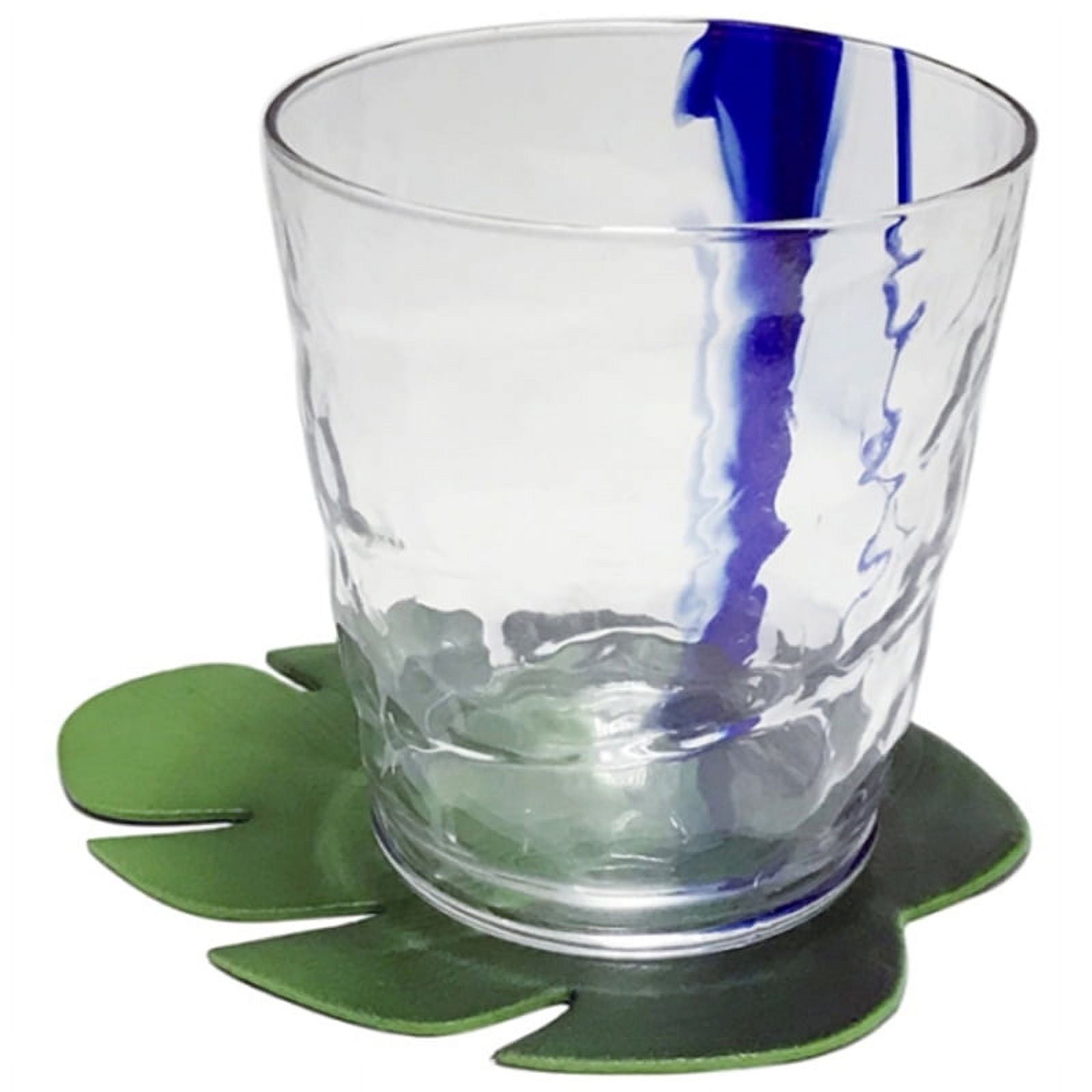 6Pc Tropical Artificial Palm Leaves EVA Coasters Cup Bowl Pad Mat ...