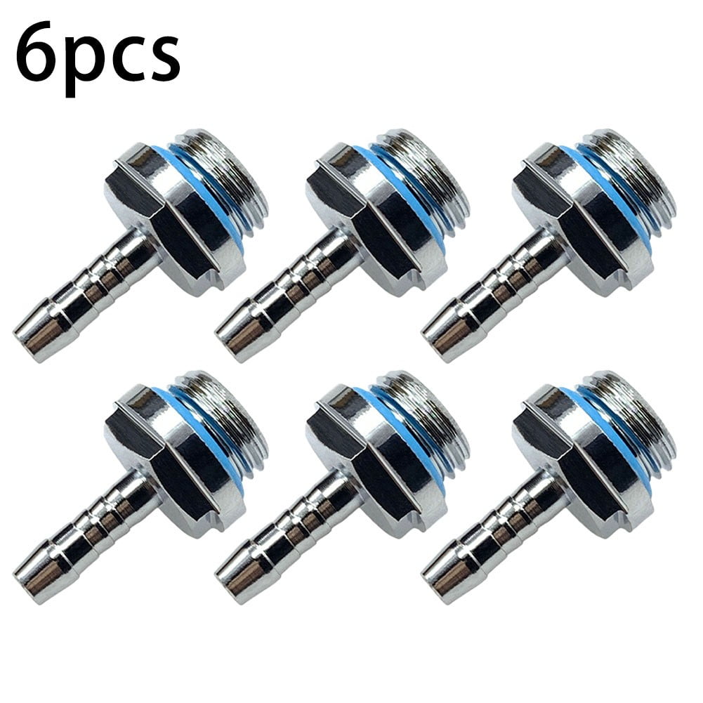 6Pc Water Cooling Barb Fitting 2-Touch Fitting G1/4 Thread Hose Pagoda ...