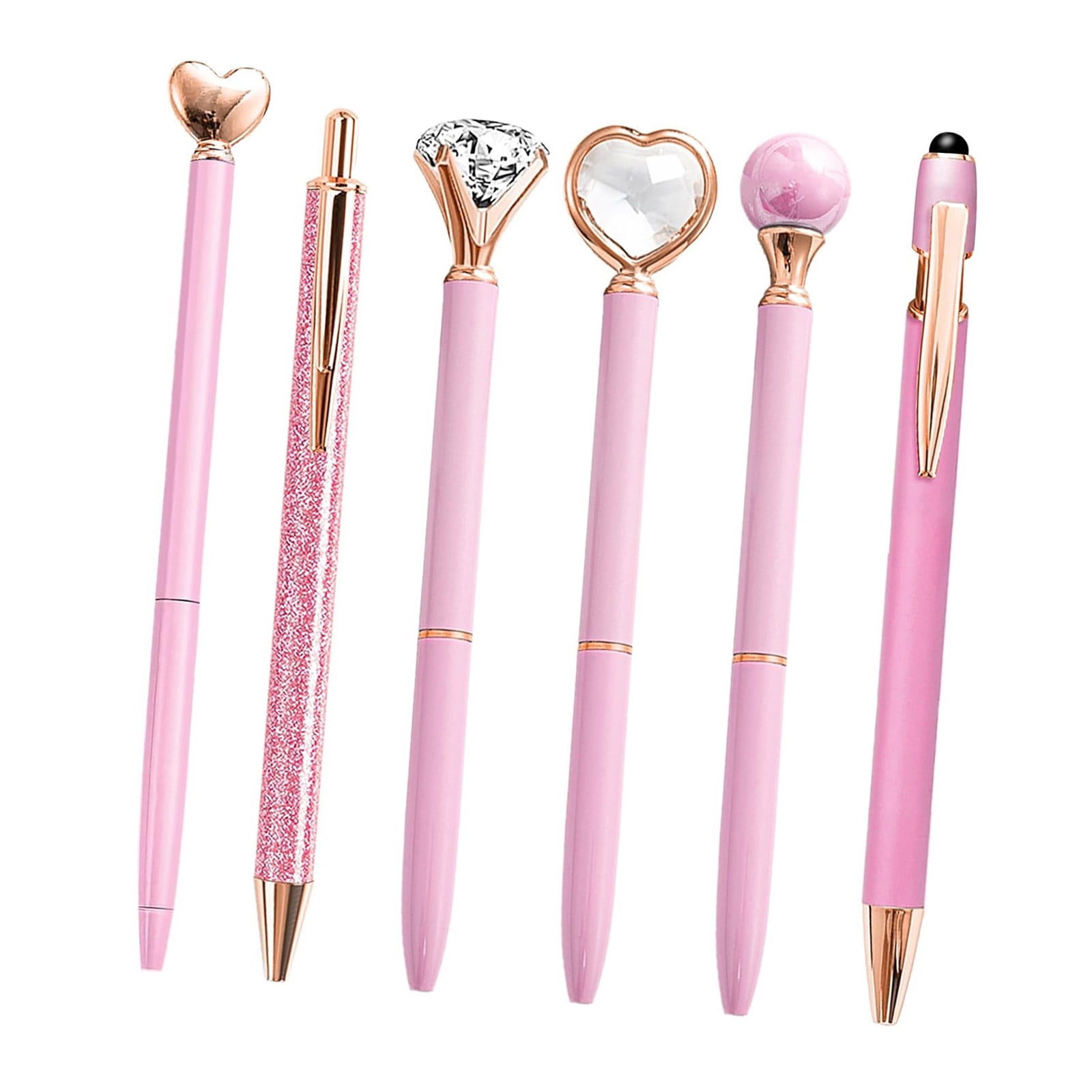 6Pcs 0.5mm Smooth Writing Oil Pen Plastic Ballpoint Pens Writing Long ...