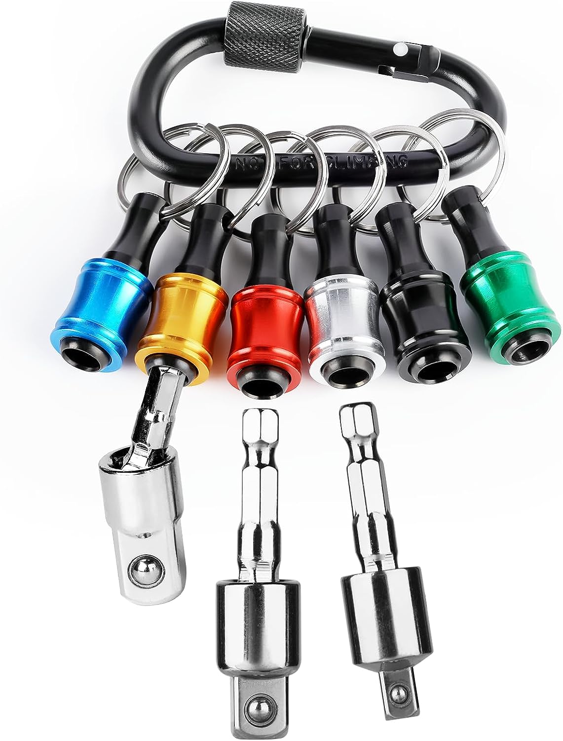 6Pcs 1/4 Drill Bit Holder Keychain Stocking Stuffers for Men, Men ...