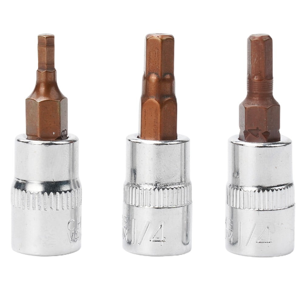6Pcs 1/4 Inch Screwdriver Bit Socket Set Hex Head Screwdriver Bit H3-H8 ...
