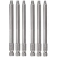 6Pcs 1/4 Inch Shank Long Magnetic Square Head Screwdriver Bits Set ...