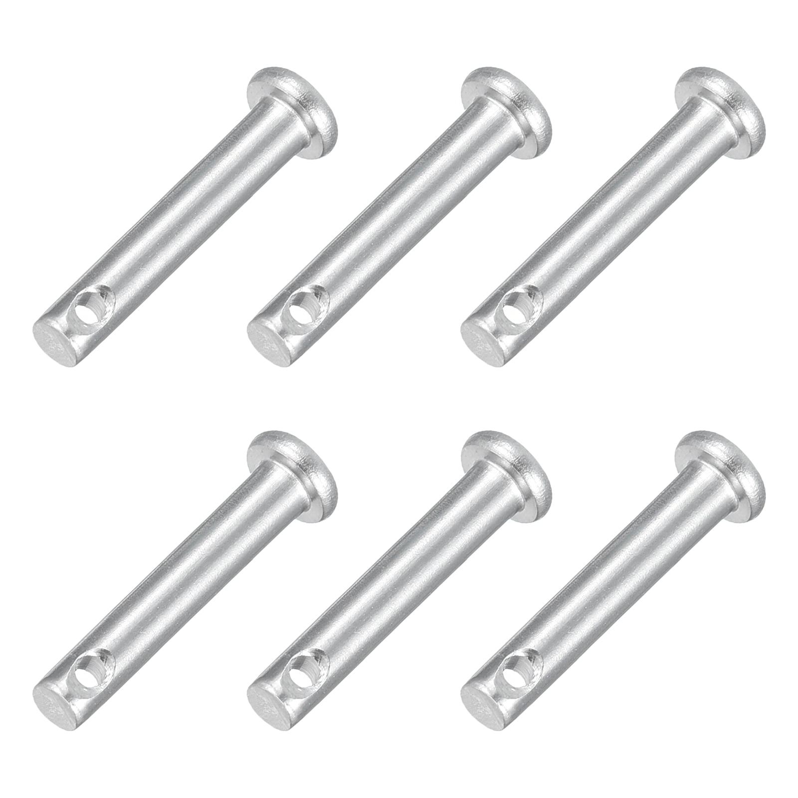 6Pcs 1/8" x 5/8" Single Hole Clevis Pins, 304 Stainless Steel Flat Head Pins - Walmart.com