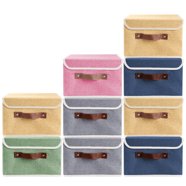 Ornavo Home Foldable Collapsible Storage Box Bins Linen Fabric Shelf ...
