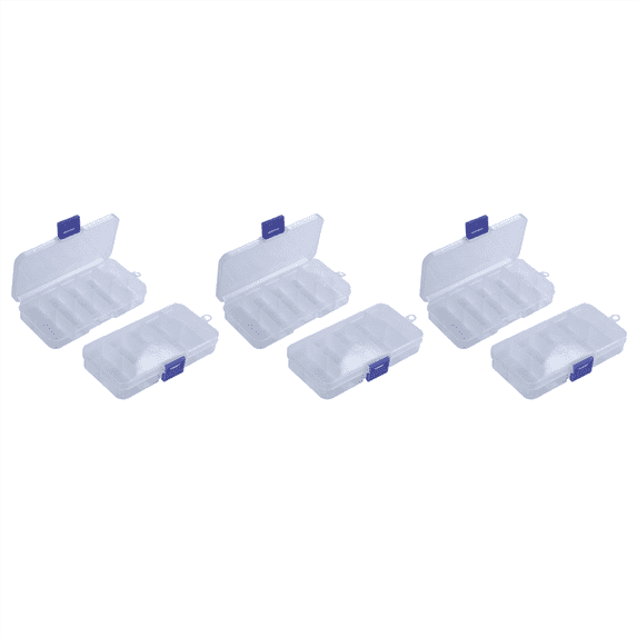 6Pcs 10-Slot Portable Plastic Resistors Electronic Component Case Box ...
