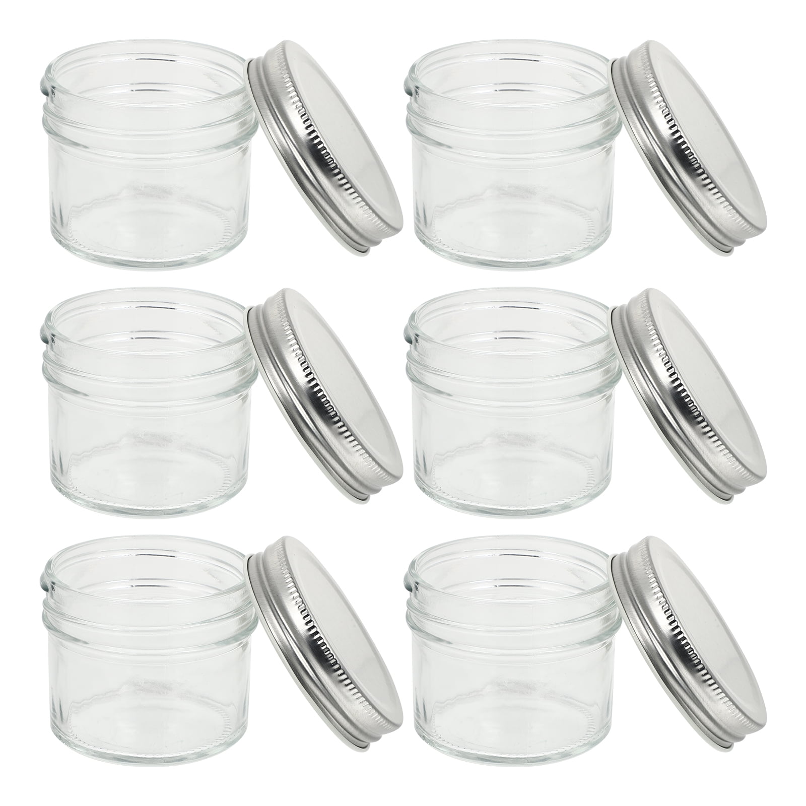 6Pcs 100ml Glass Sealing Cans Glass Jam Containers Household Honey ...