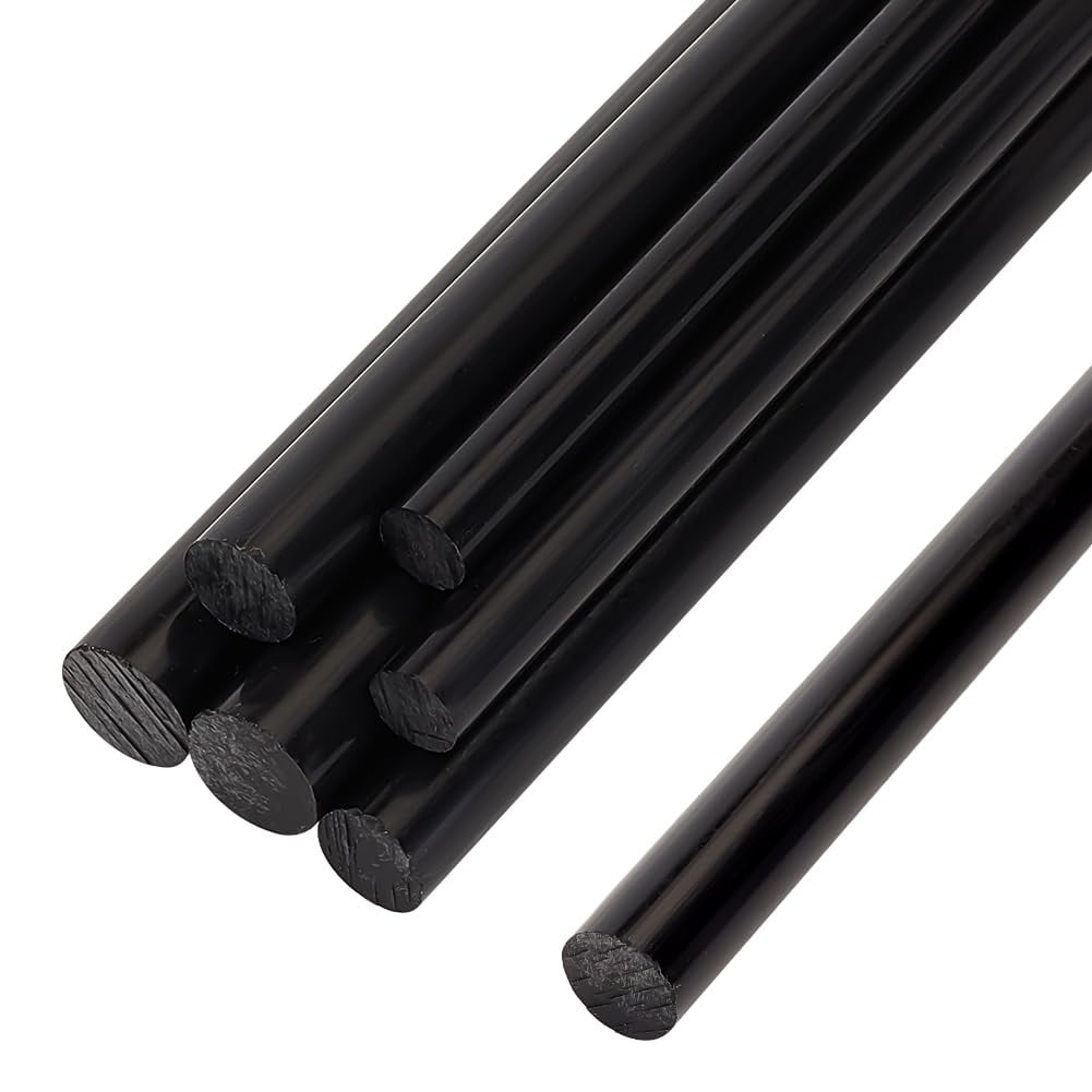 6Pcs 12 Inch Length Black Acetal Copolymer Rod 0.3 Inch 0.4 Inch 0.47 ...