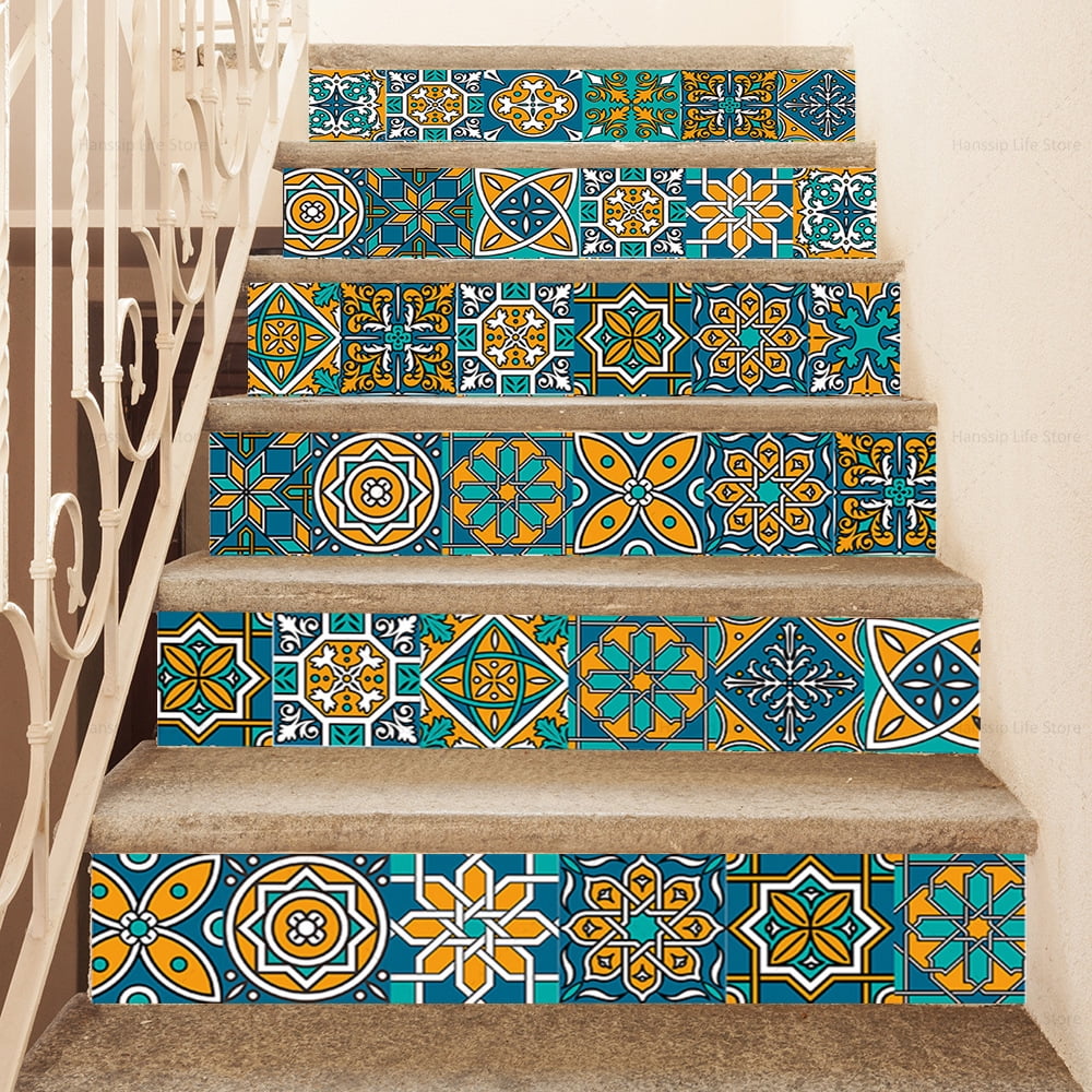 6Pcs/13Pcs Stair Stickers Self Adhesive Staircase Sticker for Stairway ...